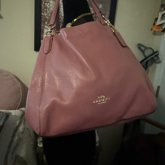 Coach | Bags | Coach Dusty Rose Leather Shoulder Bag | Poshmark